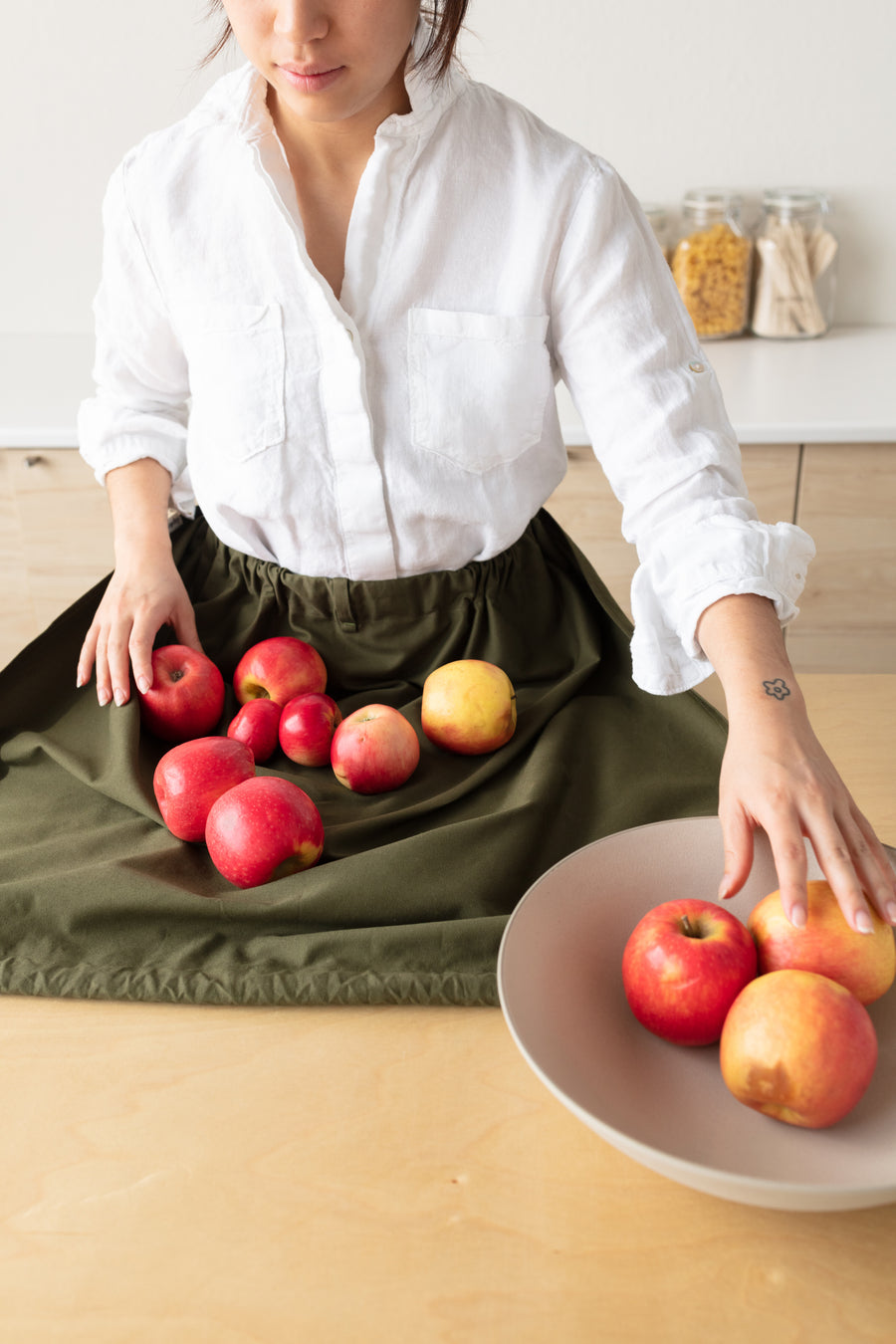 Jardin Gathering Apron | Moss – Aplat